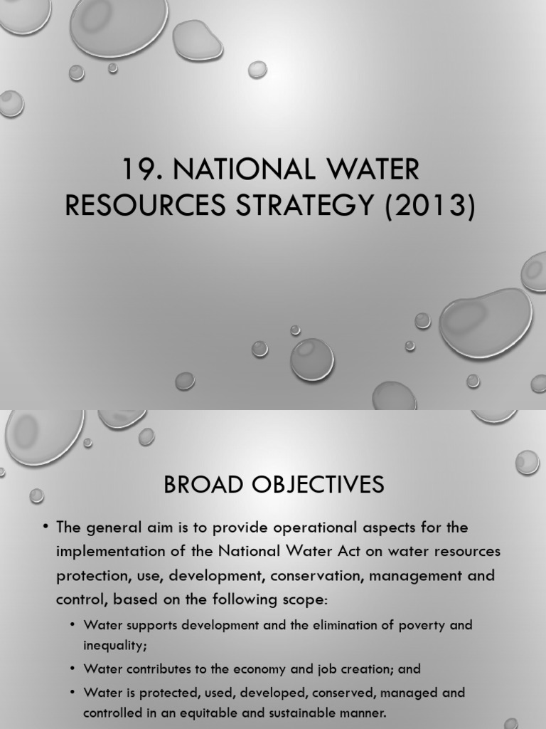 National Water Resource Strategy Overview | PDF | Water Resources ...