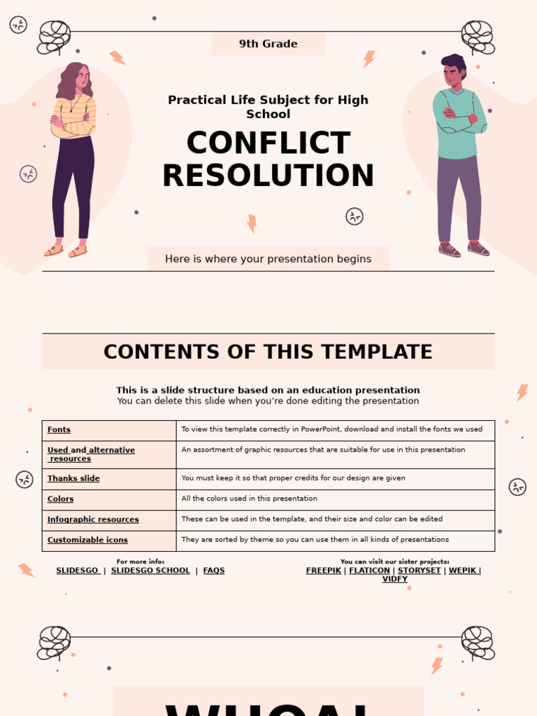 Practical Life Subject For High School - 9th Grade - Conflict ...