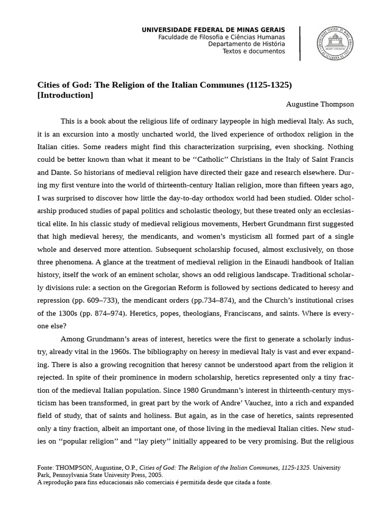 Cities of God The Religion of The Italian Communes 1125 1325 4t0ueix3ku ...