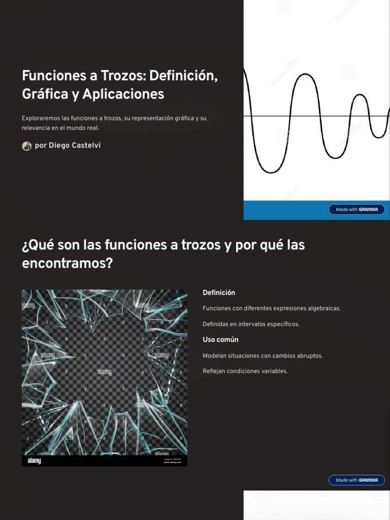 Funciones A Trozos Definicion Grafica y Aplicaciones | PDF
