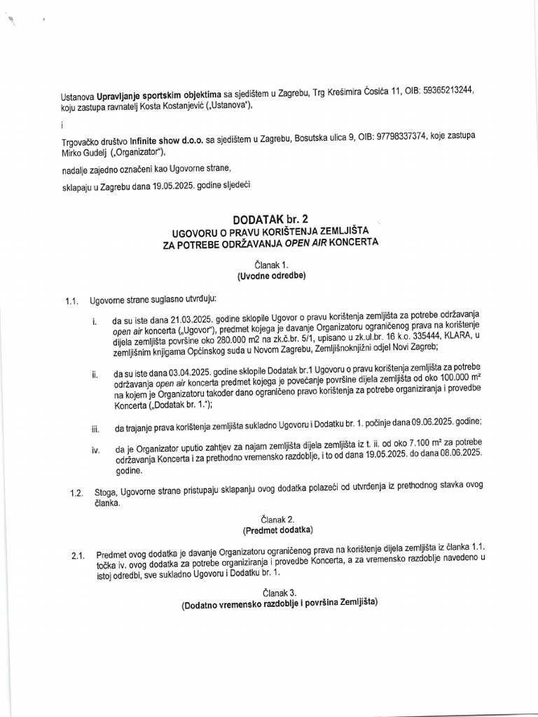 Dodatak Br. 2. Ugovor Thompson | PDF