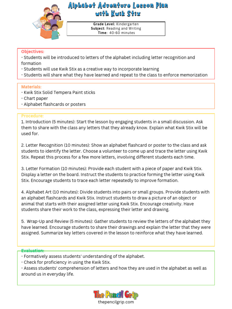 Kindergarten Reading Writing | PDF | Lesson Plan | Pedagogy
