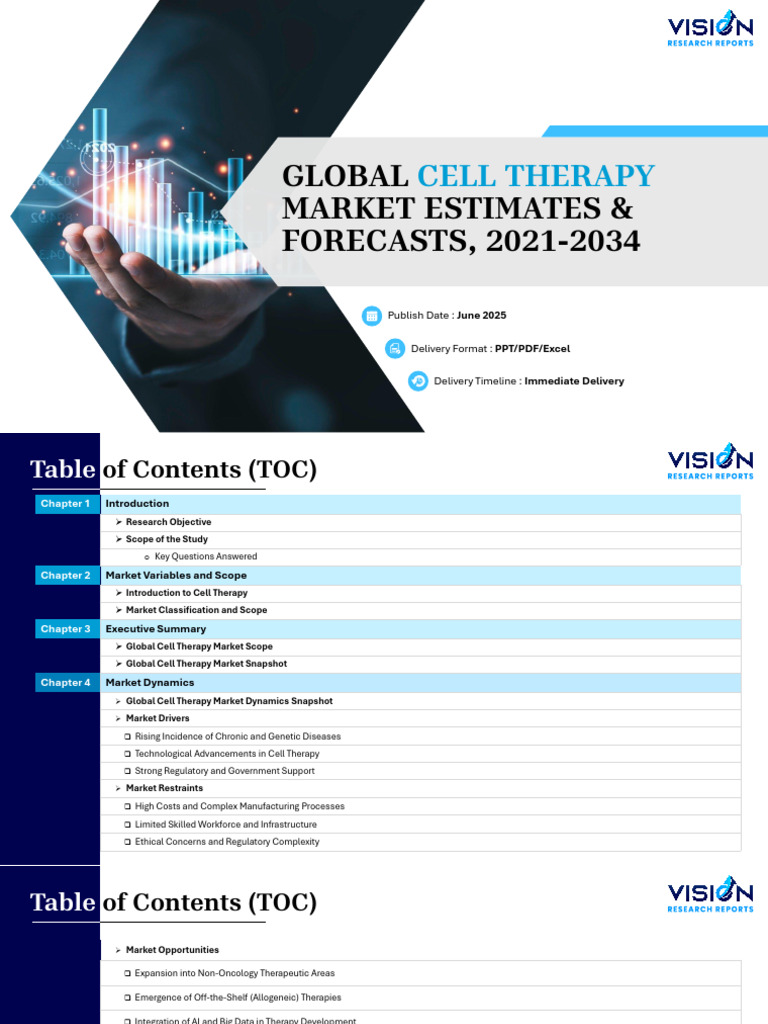 Sample Report - Global Cell Therapy Market - 2021-34 | PDF | Cell ...
