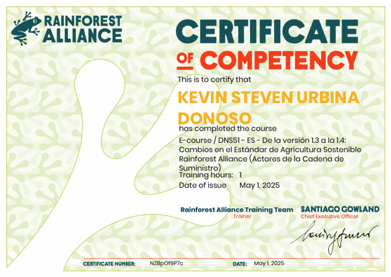 Certificate of Competency | PDF