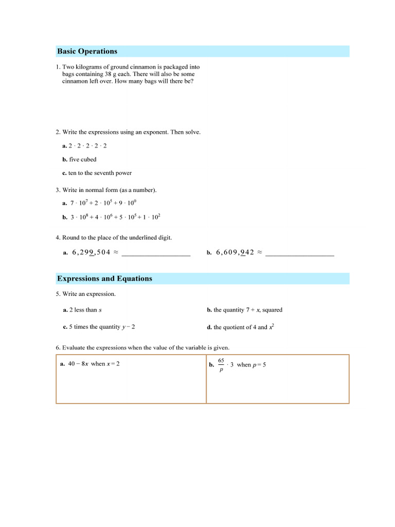 Math Practice | PDF