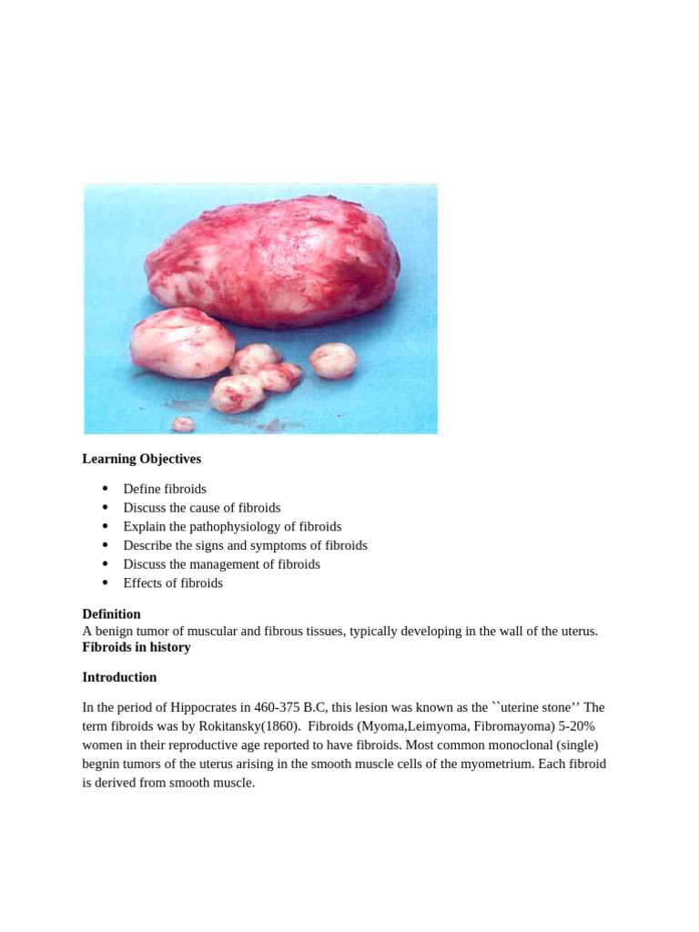 Understanding Uterine Fibroids: Causes & Effects | PDF | Childbirth ...