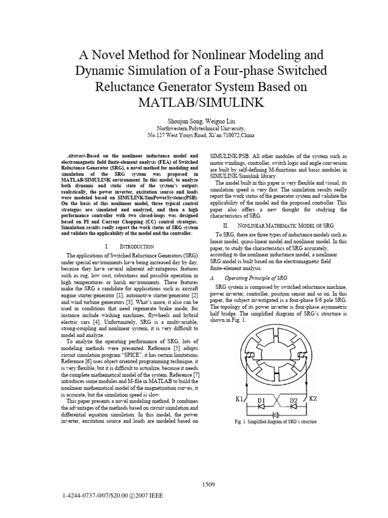A Non Linear Model 4 Phase SRM | PDF
