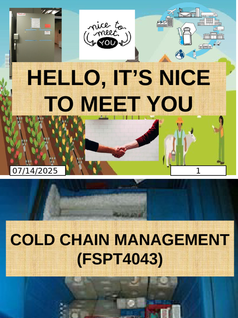 Cold Chain Management Overview | PDF | Shelf Life | Food Science