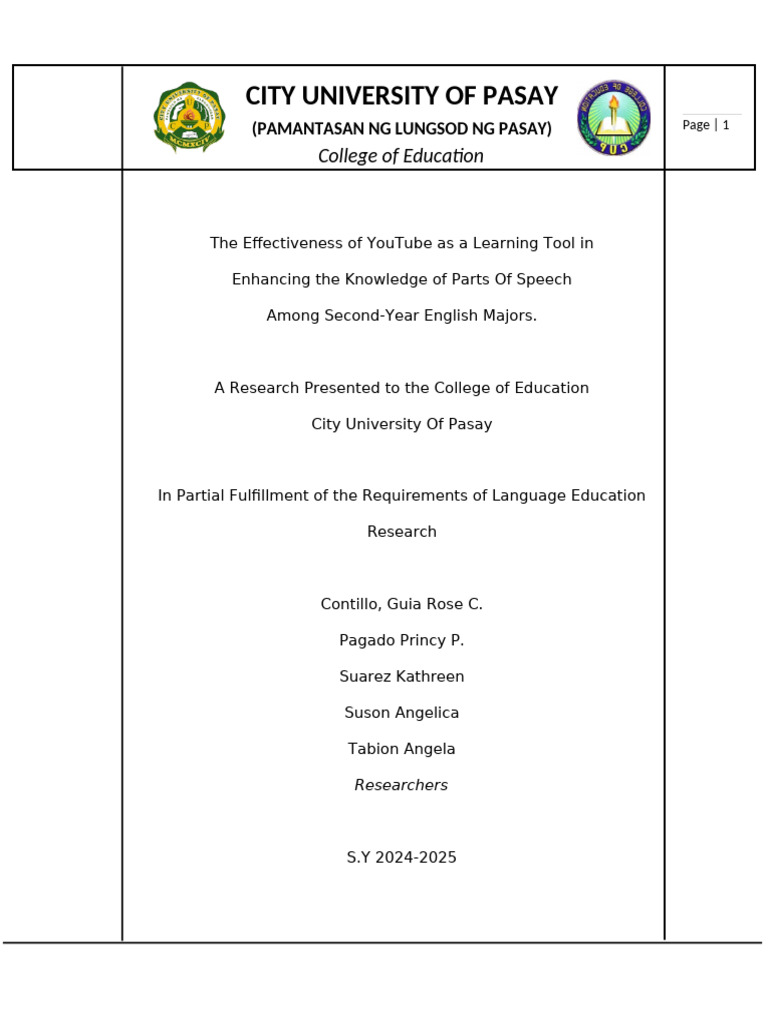 EDUC Research Template 1 | PDF