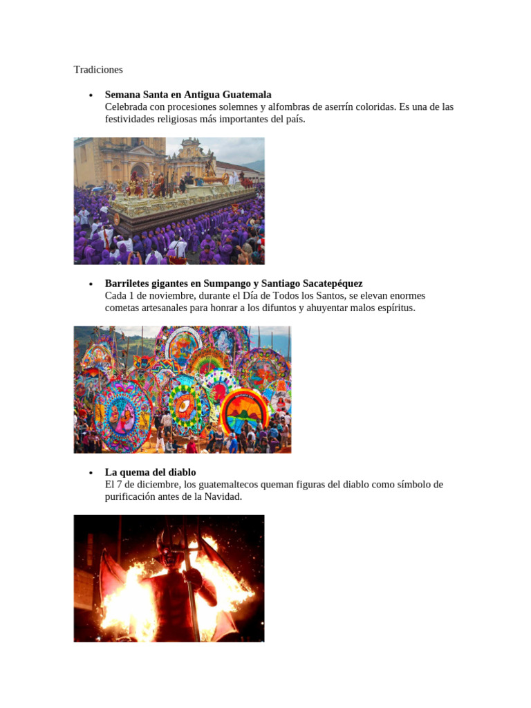 Tradiciones y Valores en Guatemala | PDF