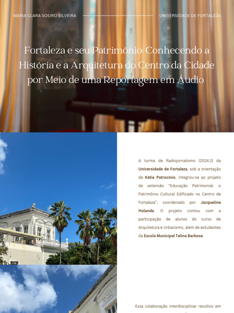 Fortaleza e Seu Patrimônio Conhecendo A História e A Arquitetura Do Centro Da Cidade Por Meio de ...