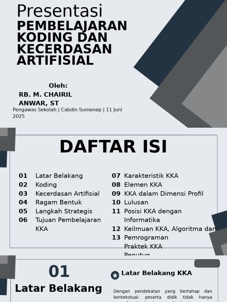 Presentasi Pembelajaran Koding Dan Ka 2025 | PDF