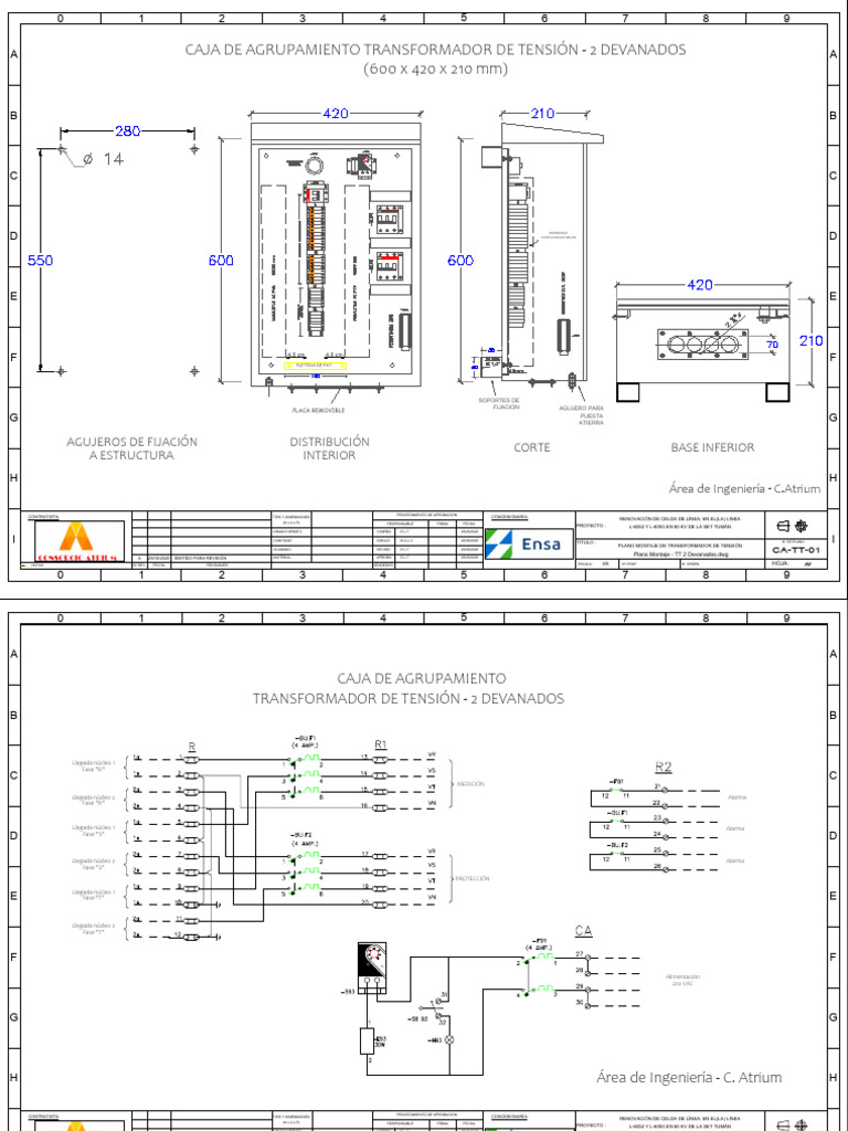 Plano Funcional - TT - 2 Devanados | PDF | Transformador | Ingenieria Eléctrica