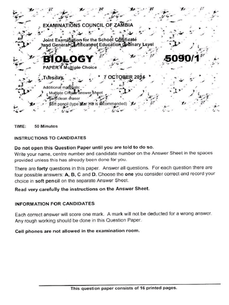 Biology Papers | PDF