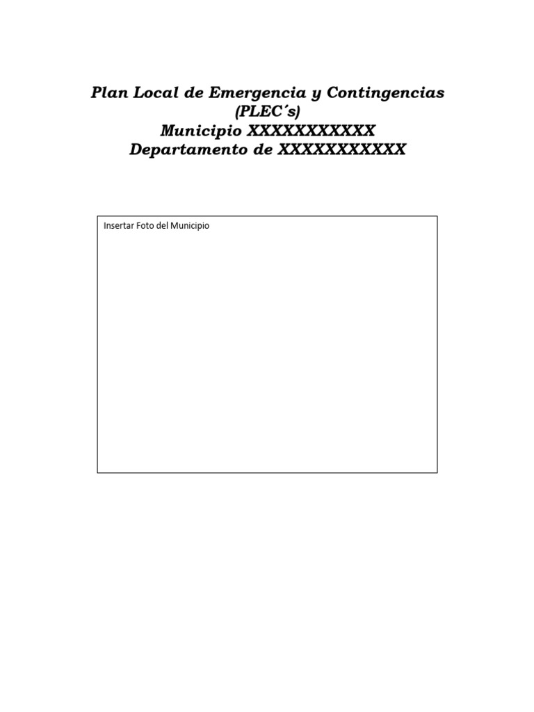 Plantilla para Elaborar El PLECs | PDF | Riesgo | Agua