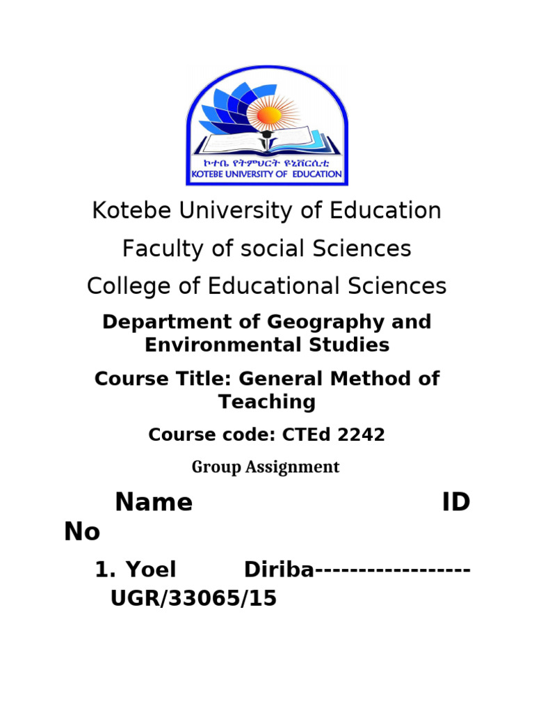 Kotebe University of Education | PDF