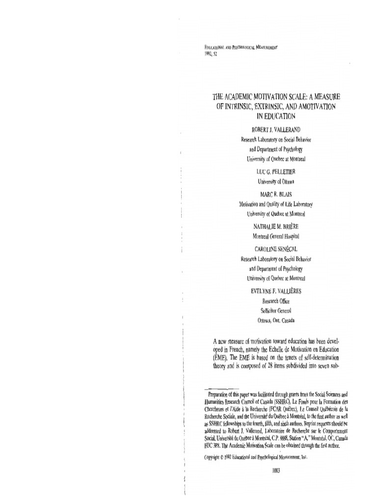 1992 VallerandPelletierBlaisBriere EPM | PDF