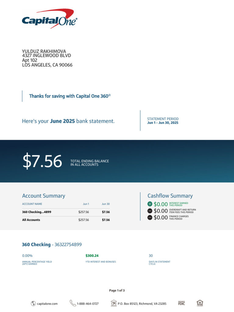 Capital One | PDF | Overdraft | Business