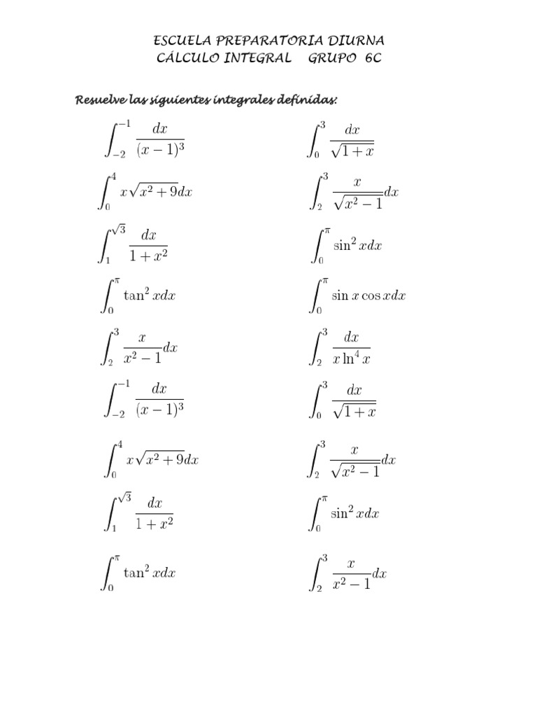 Integrales Definidas | PDF