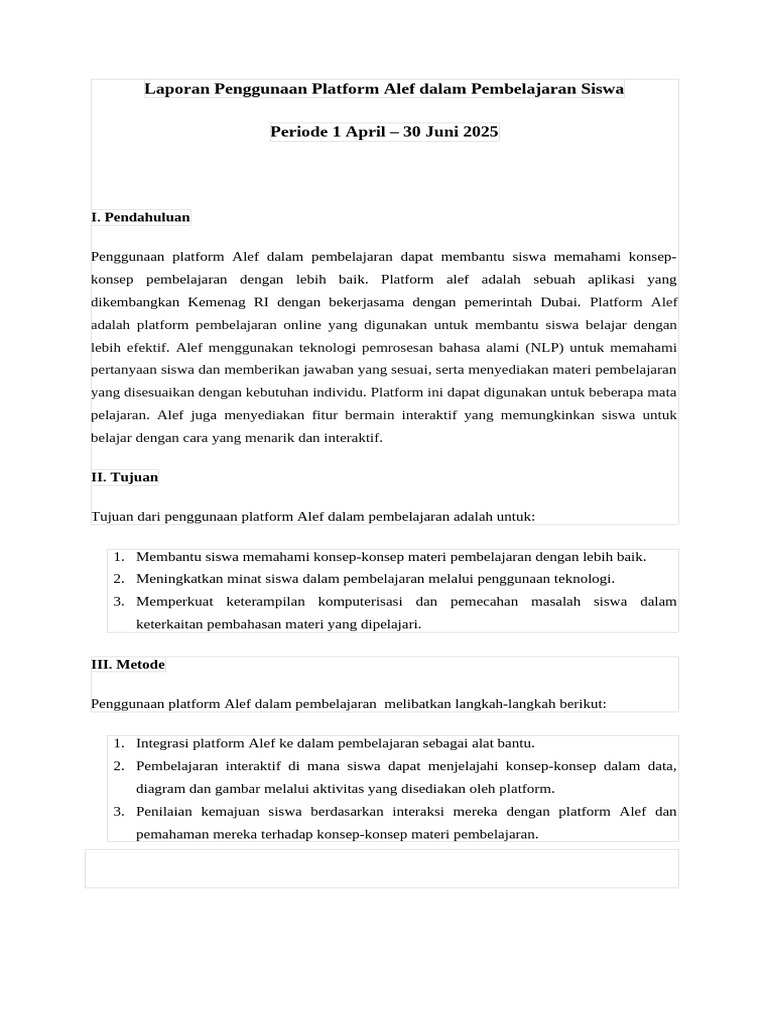 Efektivitas Platform Alef dalam Pembelajaran | PDF