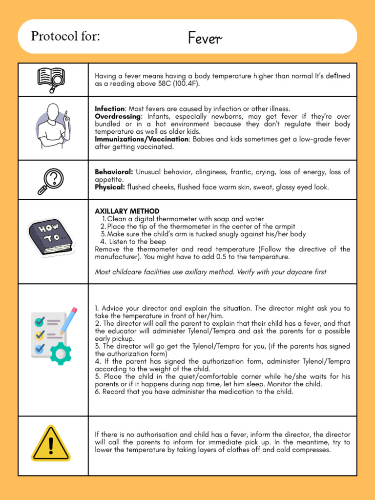 Fever and Allergy Protocols for Daycare | PDF | Allergy | Common Cold