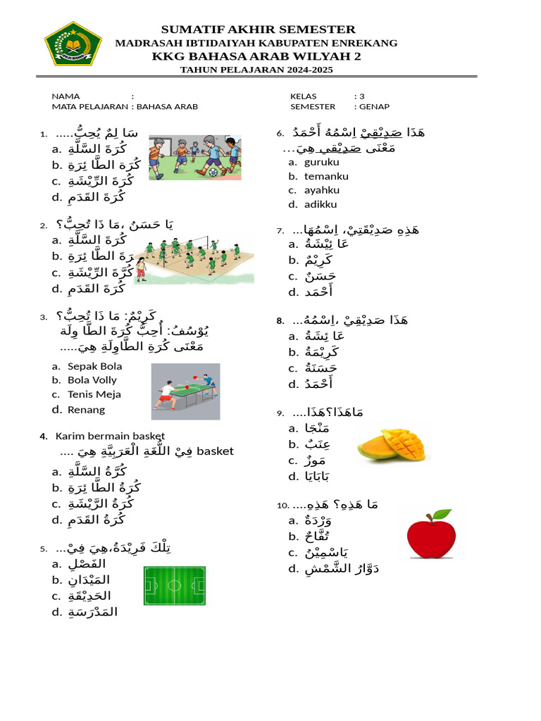 Kumpulan Istilah Bahasa Arab Olahraga | PDF