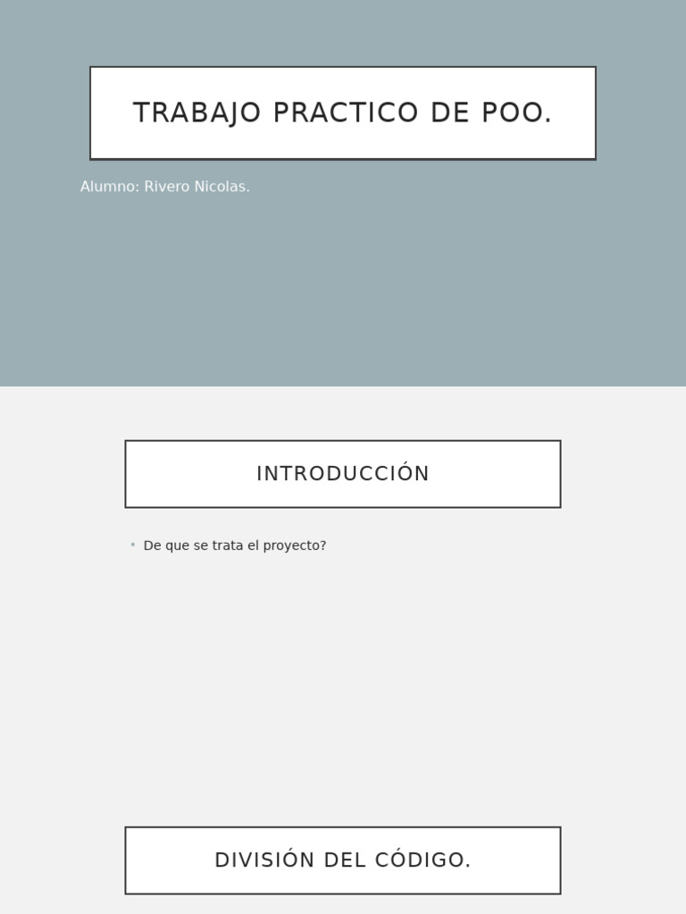 Trabajo Practico de Poo | PDF