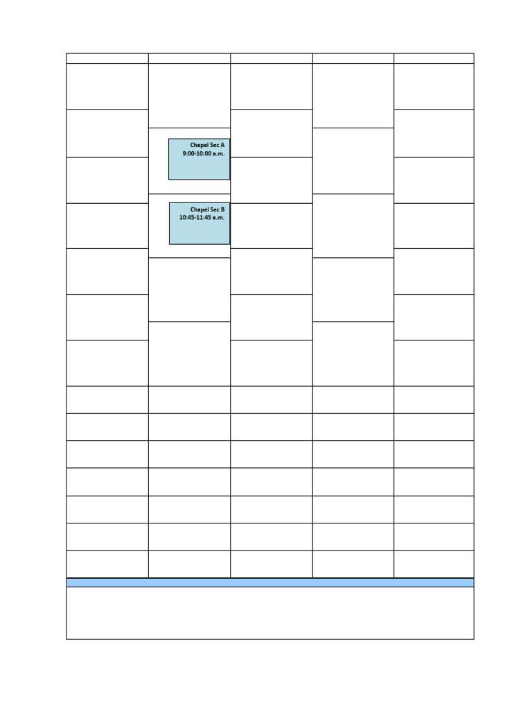 Block Schedule (Tuesday Chapel Only) 022720 SDN | PDF | Workweek And ...