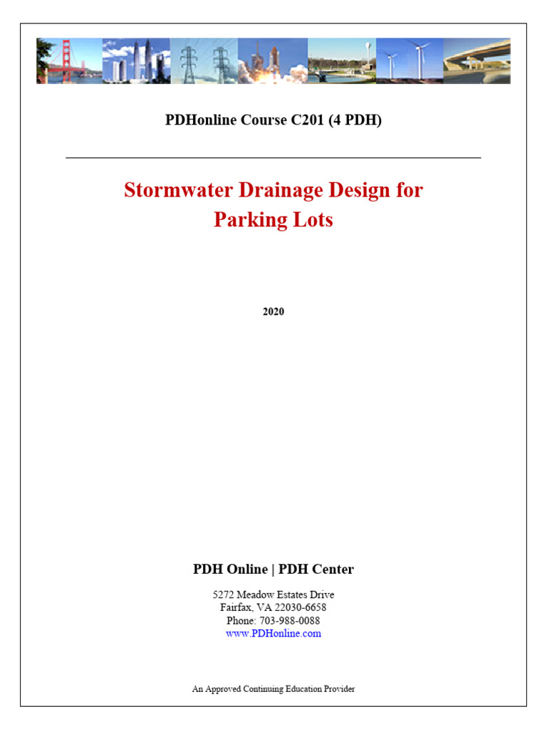 Stormwater Drainage Design for Parking Lots | PDF | Storm Drain ...