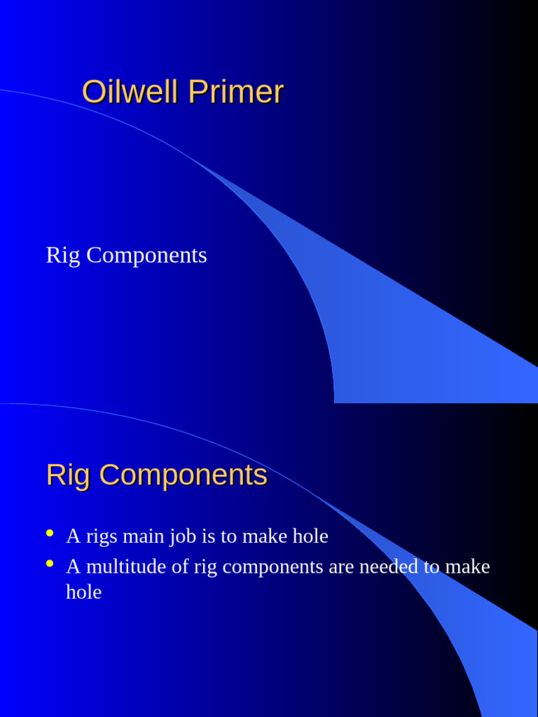 BT2 - Rig Components | PDF | Drill | Engines