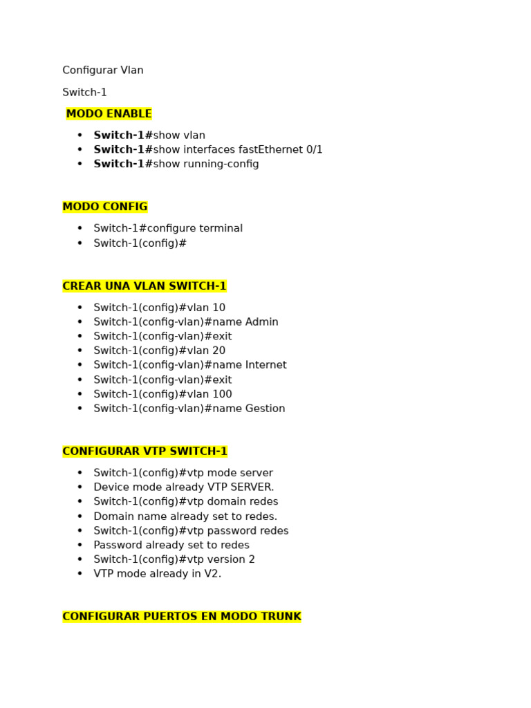 Clase 13 - Comandos Configurar Ejemplo 13 - Clases - 15052025vlan | PDF | Computer Engineering ...