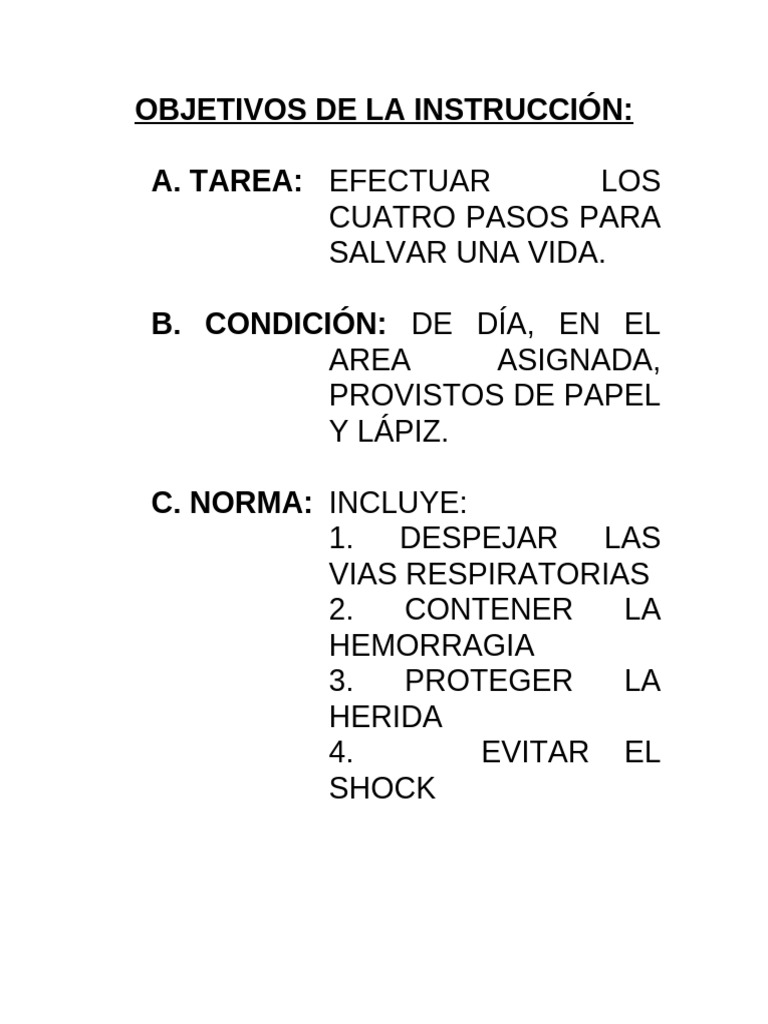 Pasos Clave para Salvar una Vida | PDF