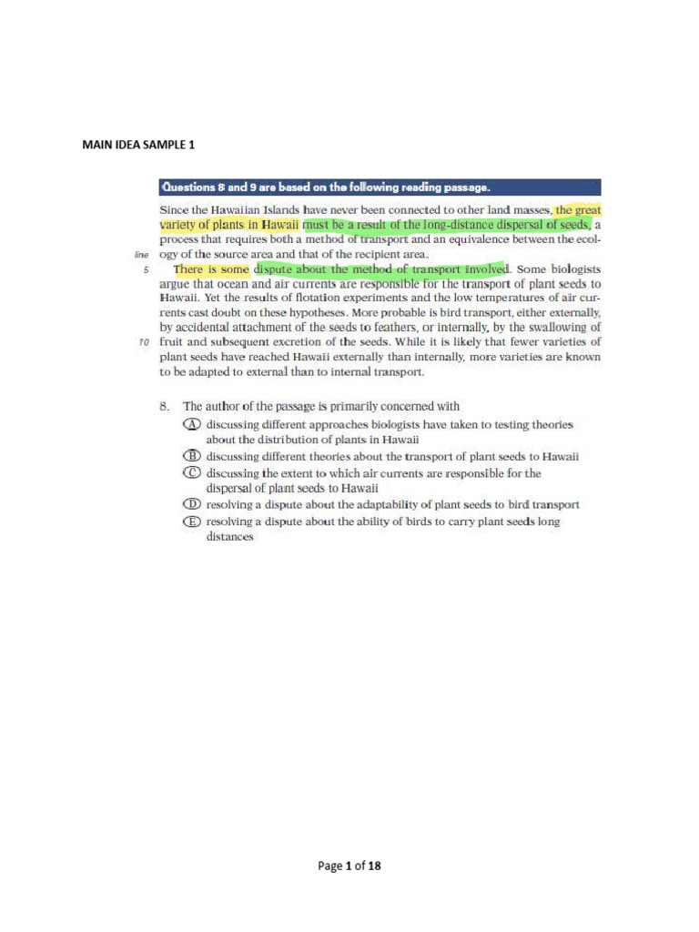 Sample Reading Comprehension Questions For Class Discussions | PDF