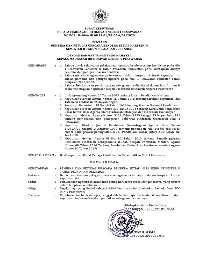 SK Pembina Upacara SMT 2 TP 2022-2023 | PDF