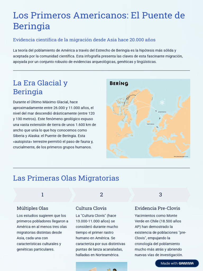 Los Primeros Americanos El Puente de Beringia | PDF