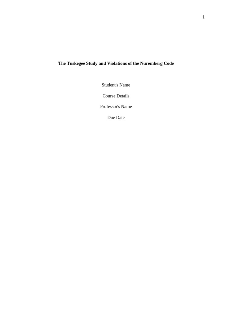 Tuskegee Study: Ethical Violations Explained | PDF | Health Sciences ...
