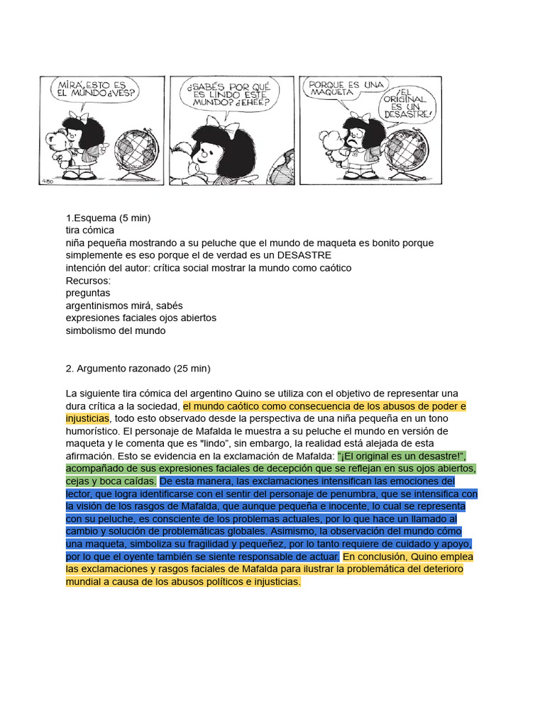 Argumento Razonado - Ejemplo Malfalda | PDF