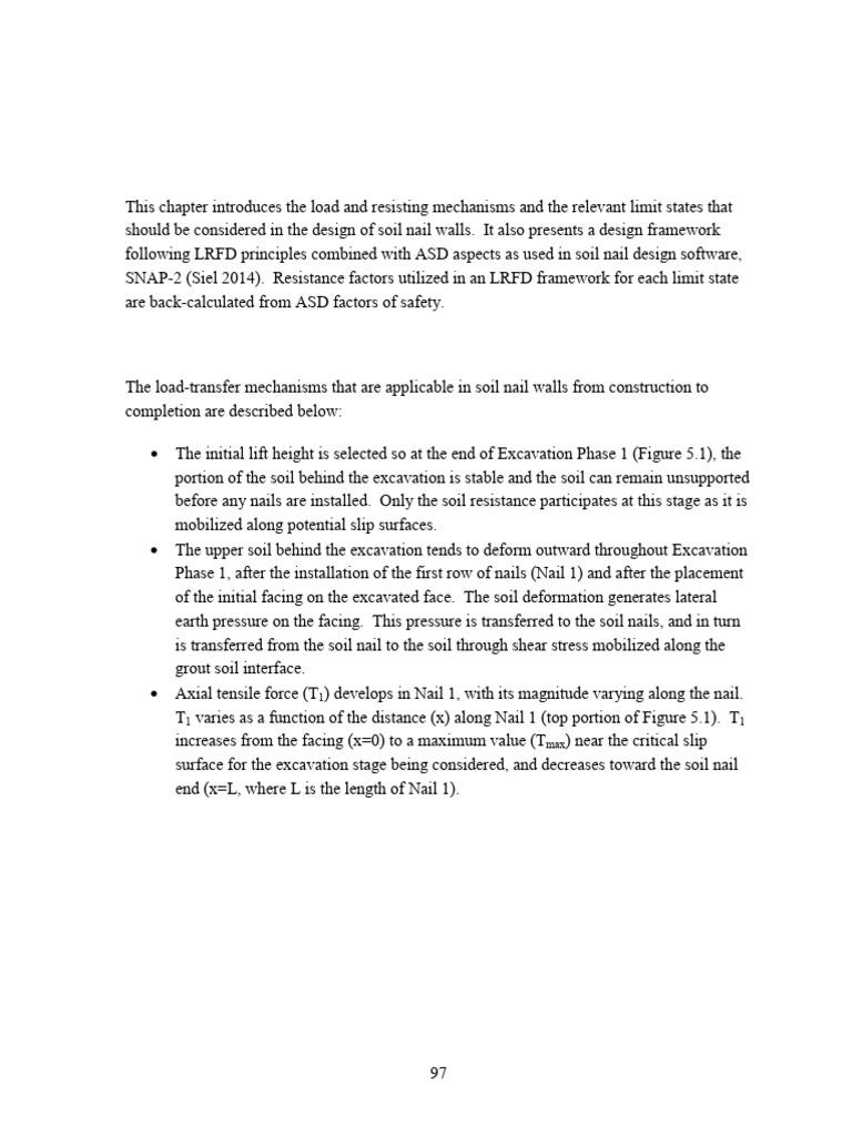 Resisiting Mechanism of Soil Nailing - FWHA - Soil Nailing Reference ...