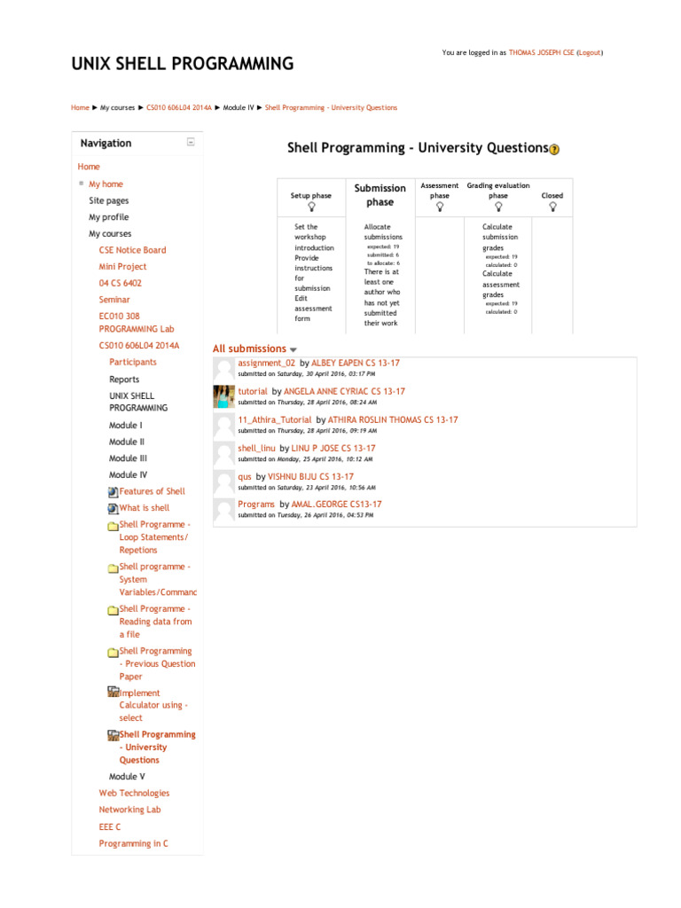 Shell Programming - University Questions | PDF | System Software | Computer Architecture