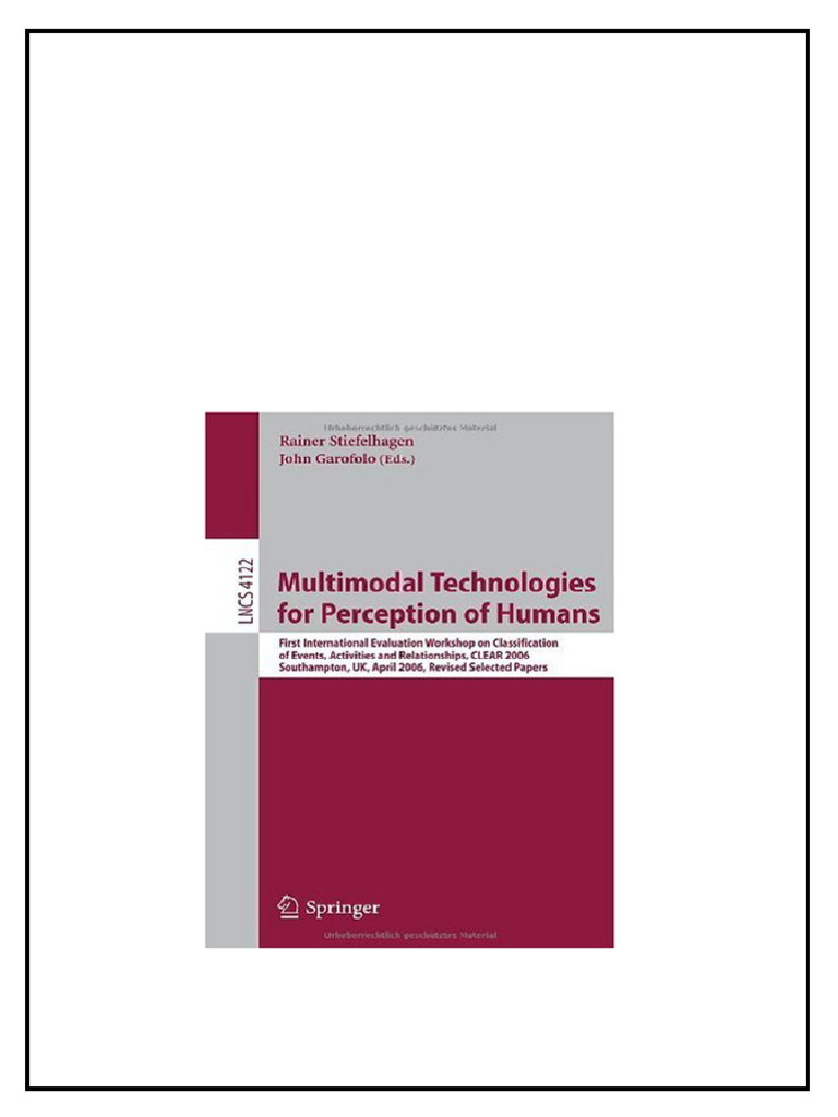 Multimodal Technologies For Perception Of Humans First International ...