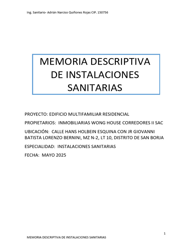MD Iiss | PDF | Colector de aguas pluviales | Baño