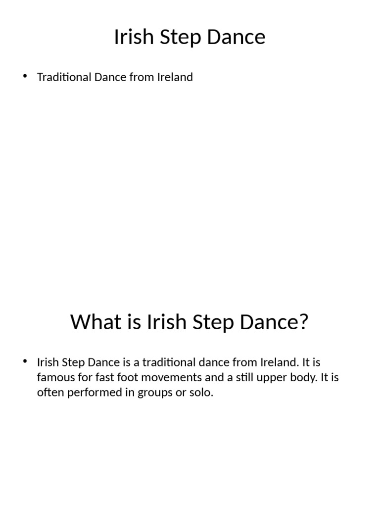 Overview of Irish Step Dance | PDF