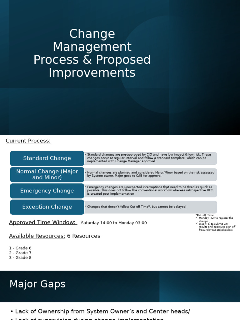 Change Management Process Enhancements | PDF | Information Technology ...