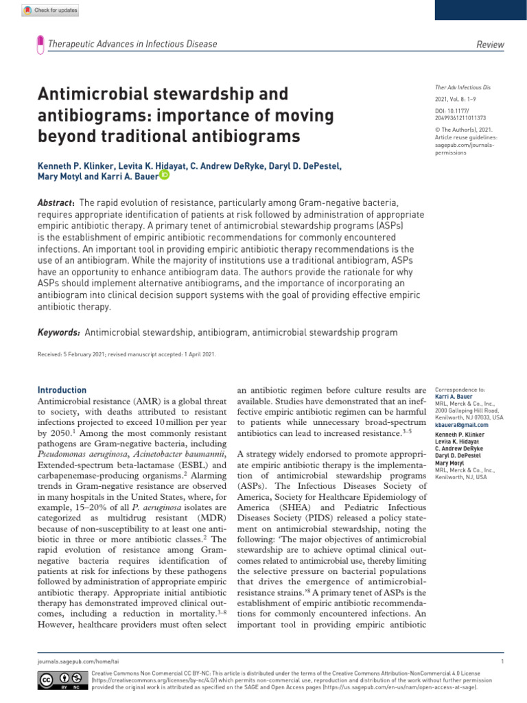 Enhancing Antibiograms for ASPs | PDF | Antimicrobial Resistance ...