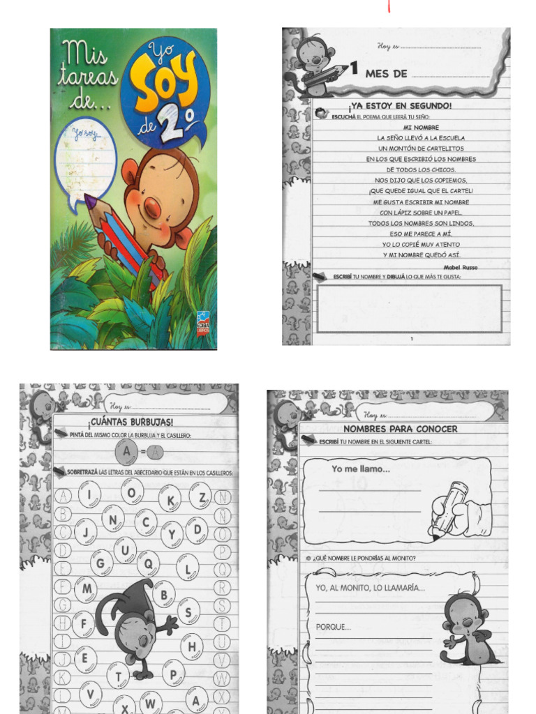 Mis Tareas de Yo So de 2º - Cuadernillo EDIBA | PDF