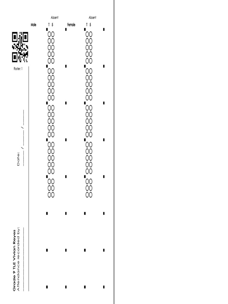 Absent Absent Male T 5 Female T 5 | PDF