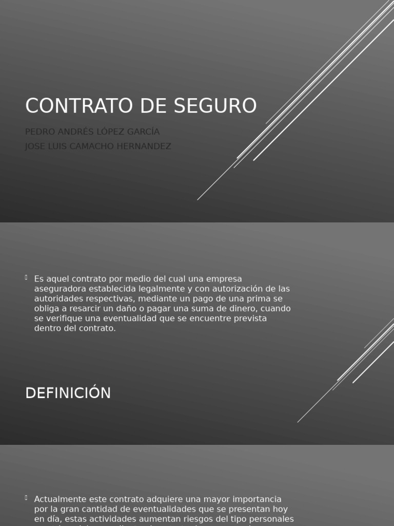 Contrato de Seguro | PDF | Póliza de seguros | Seguro