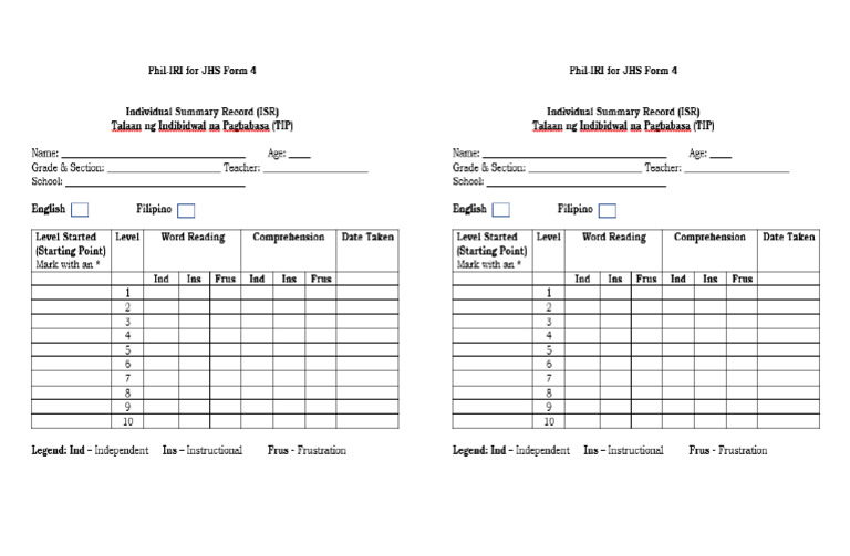 Reading Form 4 | PDF