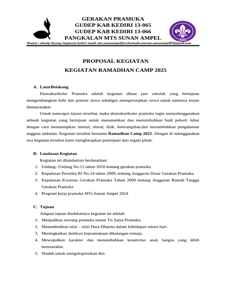 Proposal Ramadhan Camp 2025) | PDF