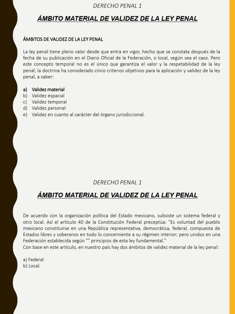 Ámbito Material de la Ley Penal | PDF | Derecho penal | Federación